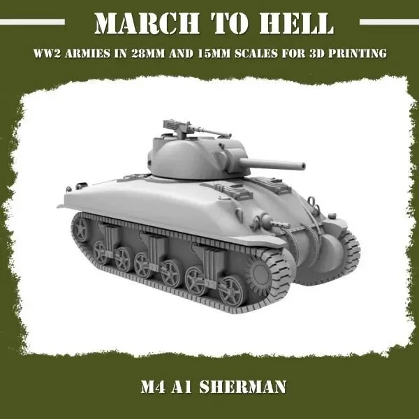 US M4 SHERMAN Tank - 28mm - Bolt Action / Chain of Command / WW2 ...