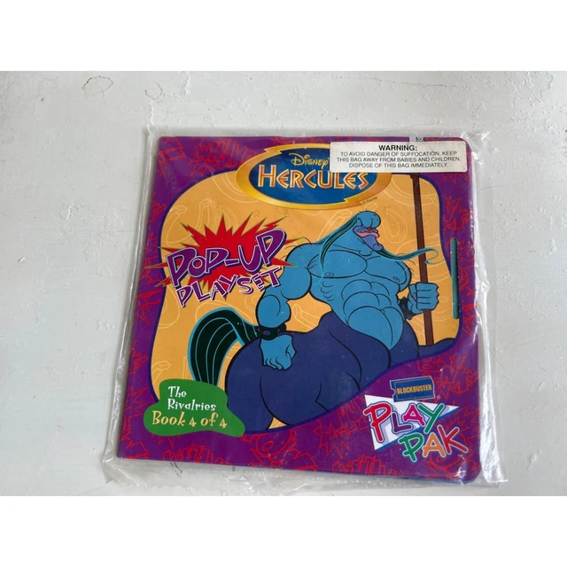 DISNEY HERCULES BLOCKBUSTER Play Pak Pop UP Playset The Rivalries Book ...