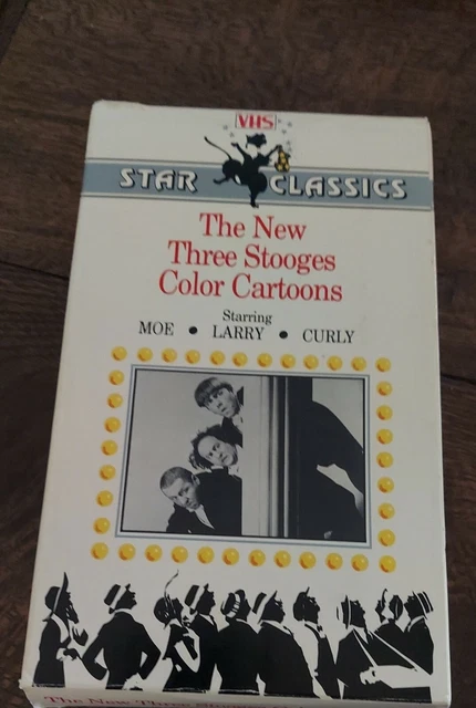 VINTAGE THE THREE Stooges Cartoons VHS Star Classics big box video £4. ...