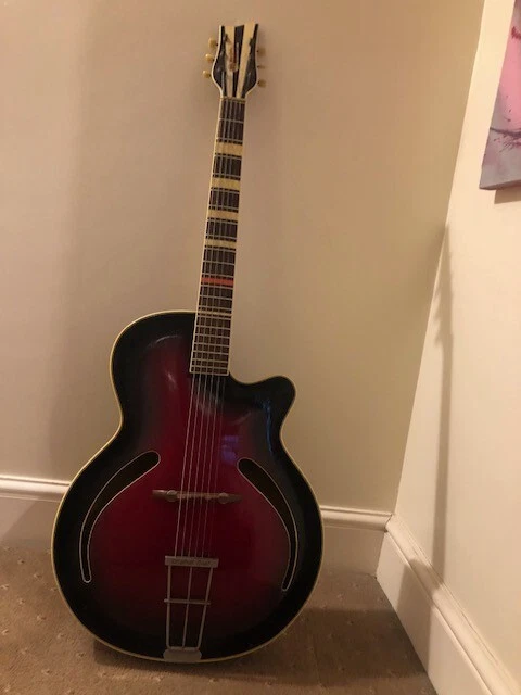 VINTAGE 1950'S ORIGINAL Hopf, Jazz Archtop Guitar, made in Germany £500 ...