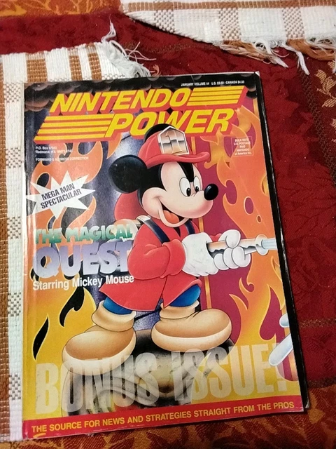 NINTENDO POWER VOL 44 Jan 93 -Magical Quest- Cutouts- Ren/Stimpy Poster ...