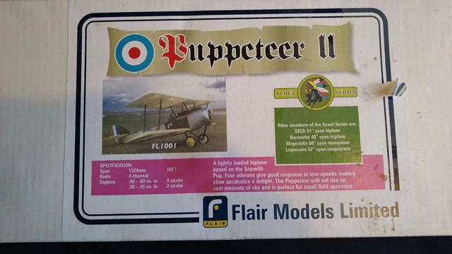FLAIR PUPPETEER MK11 RC Plane Model Aircraft Kit, Plus EXTRAS £250.00 ...