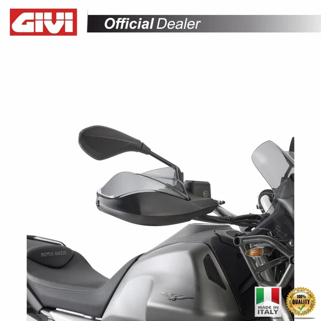 GIVI EH8203 EXTENSIONS Plexiglass Smoke For Hand Guards OEM Moto Guzzi ...