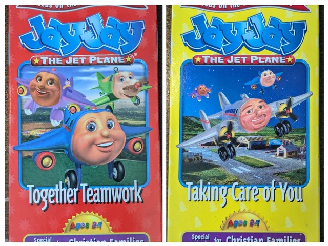 SET OF 2 Jay Jay The Jet Plane VHS Tapes Together Teamwork & Taking ...