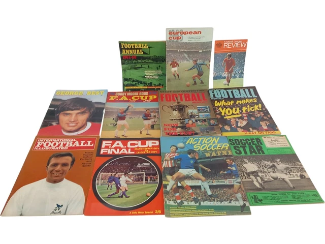 VINTAGE FOOTBALL MAGAZINES Collection George Best Soccer Star FA Cup ...