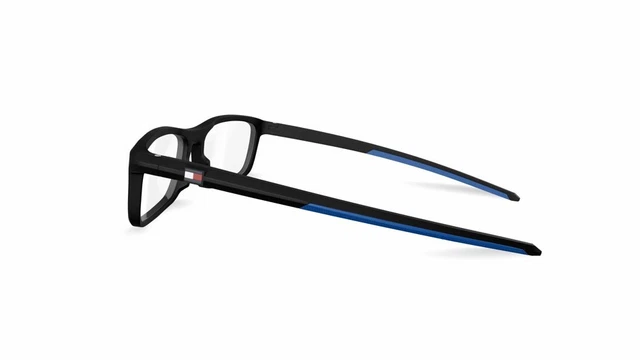 TOMMY HILFIGER EYEGLASSES MATT BLUE SQUARE glasses frame MOD: TH125 ...
