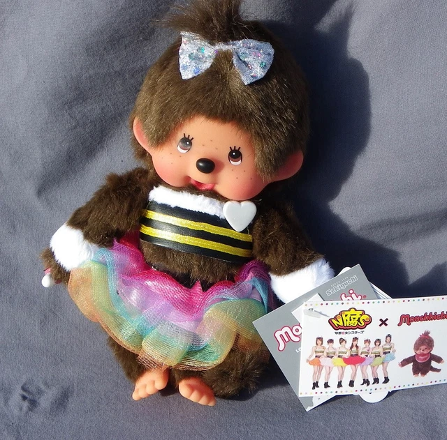 KIKI MONCHICHI PELUCHE Sekiguchi 18 cm NEUF ABEILLE tutu arc en ciel ...