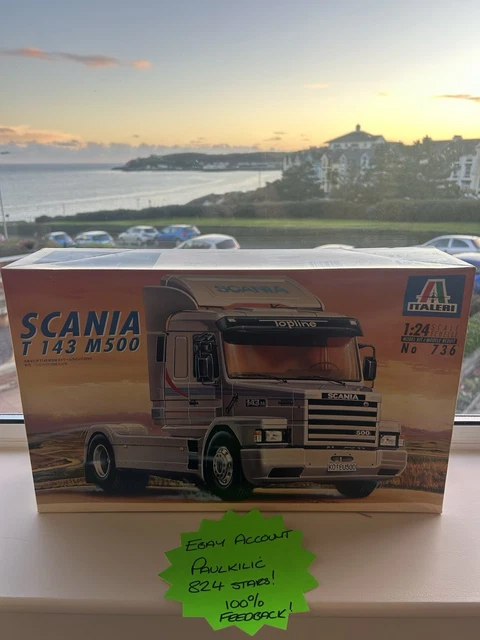 SCANIA T143 M500 TOPLINE 500 ITALERI 1:24 Scale Truck Model Kit No ...