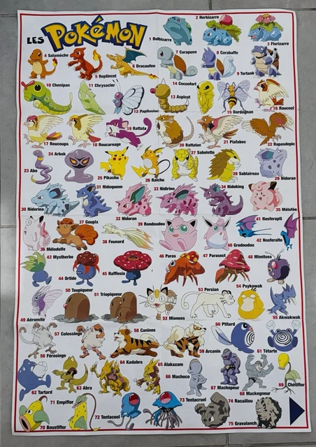 POKÉMON POSTER GÉANT Set De Base 151 Pokémon EUR 15,00 - PicClick FR