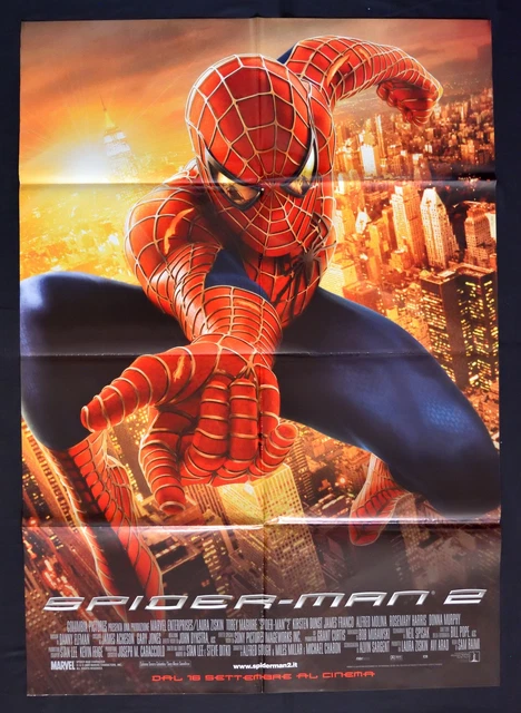 WERBEPLAKAT SPIDER MAN 2 Sam Raimi Spiderman Männchen Spinne RAR Typ B ...