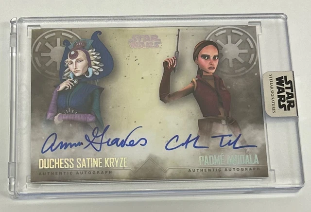 TOPPS STAR WARS DOUBLE SIGNATURES Anna Graves SATINE Catherine Taber ...