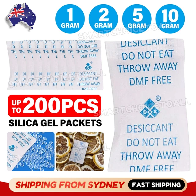 1/2/5/10 GRAM SILICA Gel Packets Moisture Absorber Desiccant Reusable ...