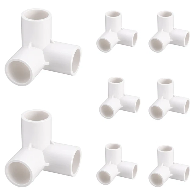 8 PCS PVC Water Pipe Joint Connector Pvc-u Fitting Elbow Coupling £10. ...