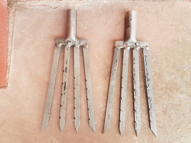 LOT FOENE FOUENE à anguille ancienne pêche à pied harpon trident chasse ...