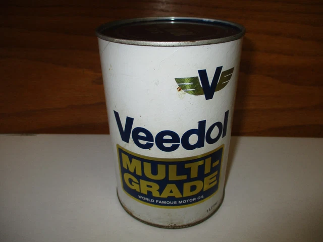 VINTAGE VEEDOL 10W-30 Multi-Grade 1 Litre Cardboard Oil Can (Empty ...