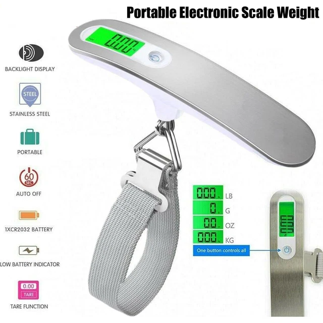DIGITAL LUGGAGE SCALES Handheld Suitcase Weight Scale Display Travel ...