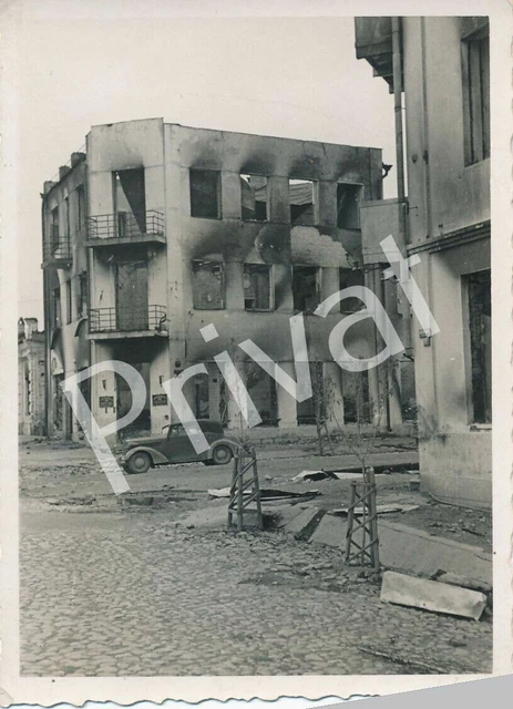 FOTO II GUERRA Mondiale Ruinen Distruzione Case Auto Wehrmacht IN ...