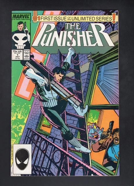 PUNISHER #1 VOL. 1 First Ongoing Solo Punisher Series Direct Marvel Comics '87 EUR 17,46 ...