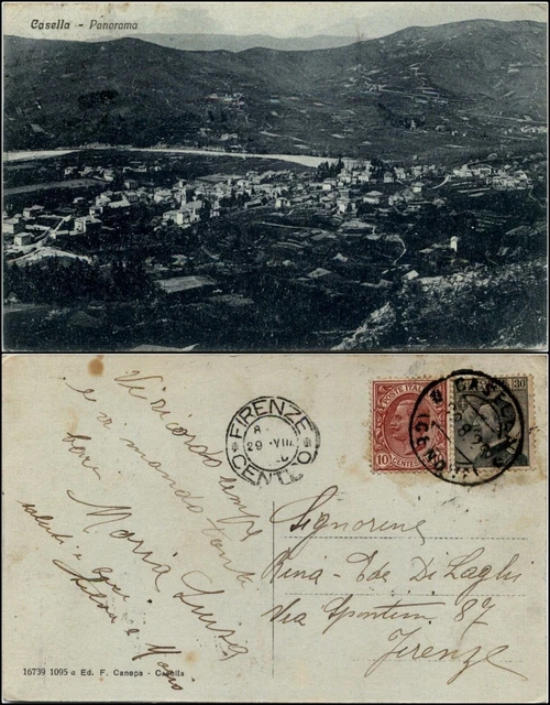 CASELLA, GENOVA, PANORAMA ampio, viaggiata 1926 EUR 10,00 - PicClick FR