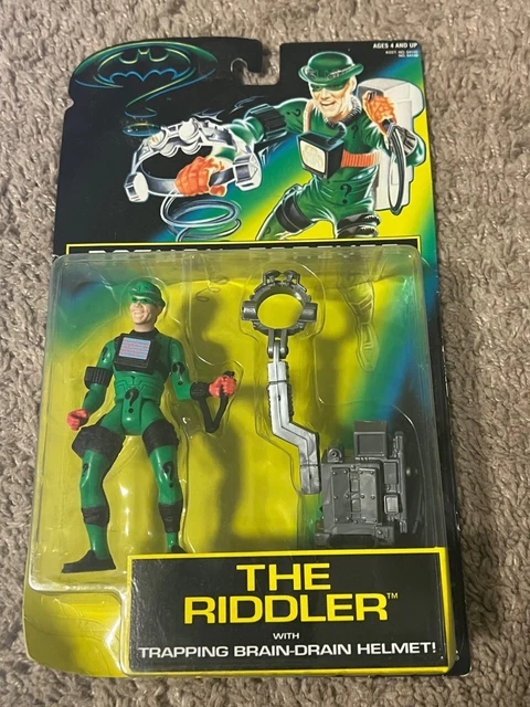 BATMAN FOREVER THE Riddler Trapping Brain-Drain Helmet Action Figure ...