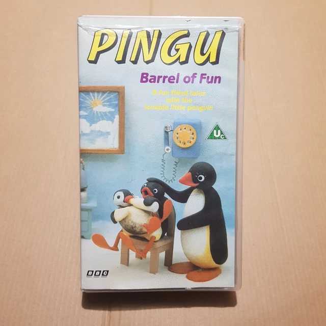 PINGU : BARREL OF FUN - VHS Video - Includes 9 Pingu Tales 1991 BBC ...
