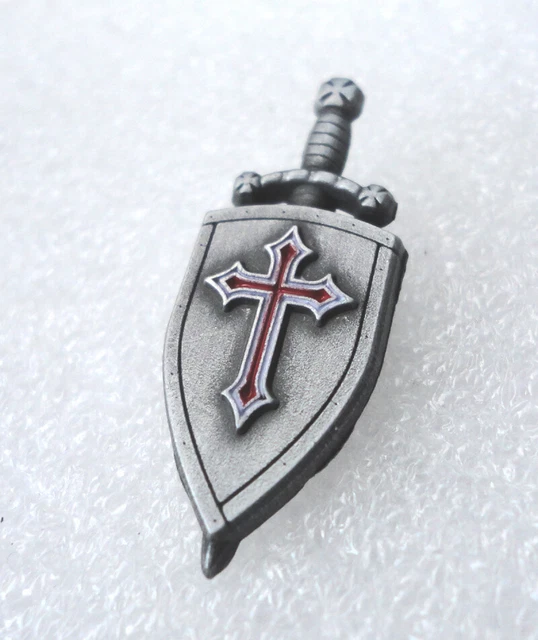 MEDIEVAL WARRIOR KNIGHTS Templar Shield Sword Cross Badge Castle ...