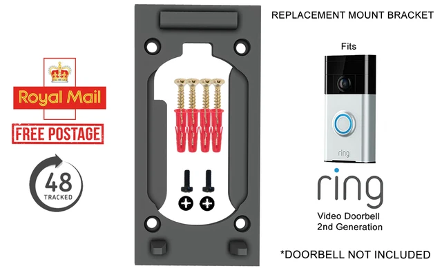 RING DOORBELL 2ND Generation Replacement Mount Bracket Back Plate ...