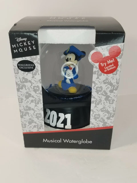DISNEY MICKEY MOUSE Class Of 2021 Musical Water Globe NEW £13.32 ...