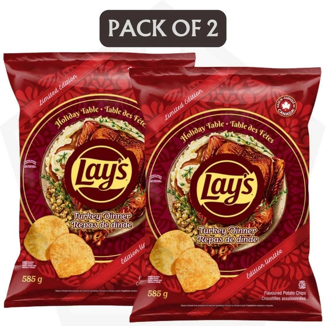 PACK OF 2 - Lay's Turkey Dinner Potato Chips (585 g) $68.49 - PicClick CA