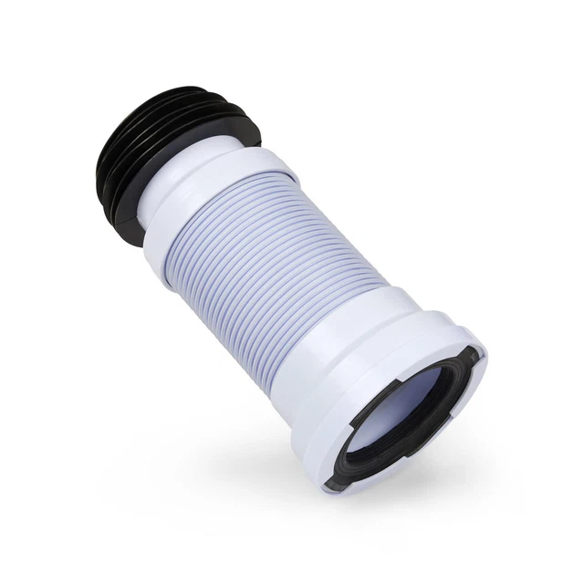 FLEXIBLE TOILET PAN Connector WC Waste Soil Pipe 250-500mm £14.99 ...