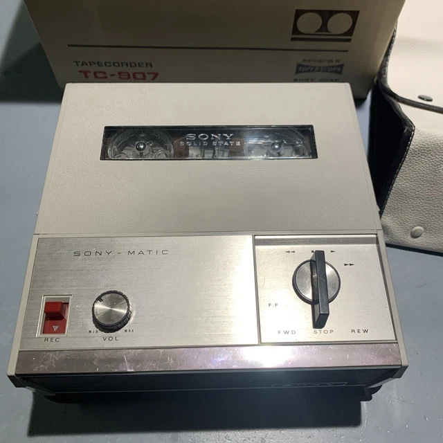 VINTAGE SONY TC-907 Tapecorder Reel To Reel With Box AC Adapter Microphone £140.78 - PicClick UK