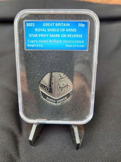 2022 50P ROYAL Shield of Arms Royal Mint with Exclusive Mint Privy Mark ...