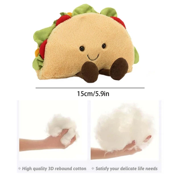 JELLY CAT AMUSEABLE Taco Soft Toy Stuffed Food 5.9 In 15cm UK £13.18 ...