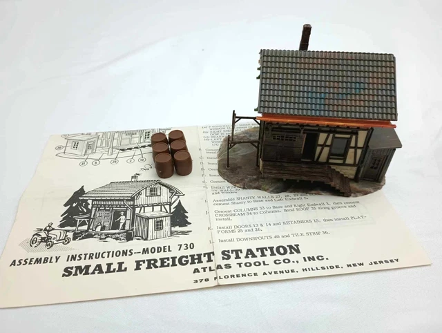 VINTAGE ATLAS/FALLER HO scale building Small Freight Station train ...