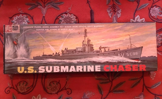 VINTAGE ITC U.S. Submarine Chaser Model Ship Kit £85.00 - PicClick UK