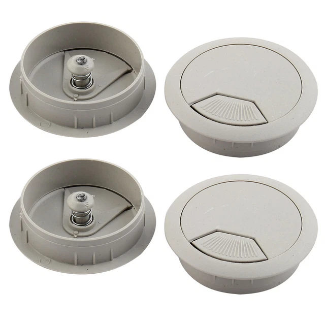 PC COMPUTER DESK Table Grommet Cable Wire Hole Cover 2 Inch Mounting ...