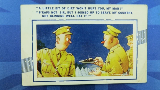 WW2 BAMFORTH DOUG Tempest Comic Postcard 1940s Army Camp Food No 486 £8 ...