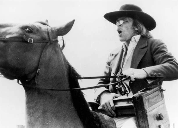THE GERMAN ACTOR Klaus Kinski during filming spaghetti western- 1972 ...