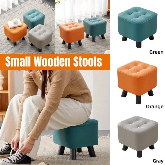 SMALL STOOL HOUSEHOLD Sofa Stool Shoes Changing Low Seat for Bedroom ...