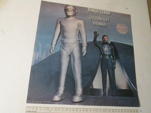 VINTAGE RINGO STARR "Goodnight Vienna" Album Cover Slick Promo Poster ...