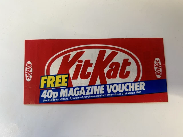 VINTAGE ROWNTREE KIT KAT chocolate bar wrapper 1980s £7.50 - PicClick UK