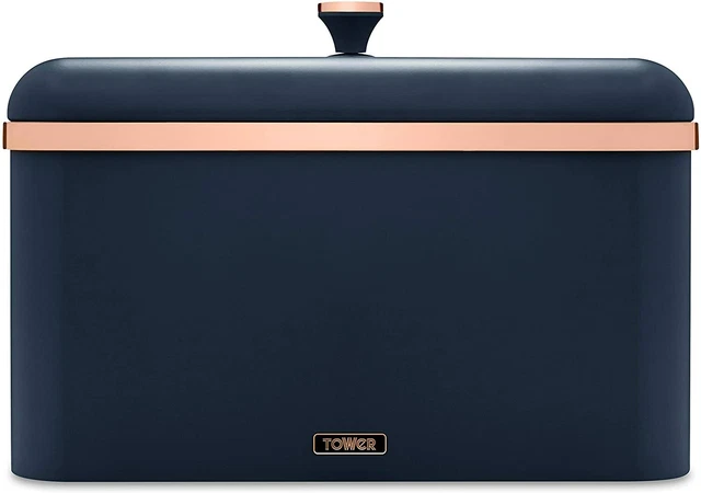 BREAD BIN - Tower T826130MNB Cavaletto Stainless Steel Midnight Blue ...