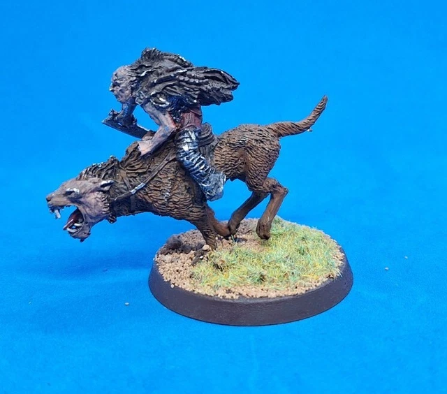 SHARKU WARG RIDER Metal Isengard Lord Of The Rings Warhammer MESBG ...