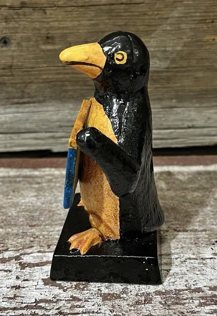 GUINNESS ~ DRAUGHT Guinness Served Here ~ Cast Iron Penguin Figurine, 4 ...