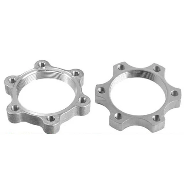 BICYCLE THREADED HUBS Flange Replacement Silver Disc Brake Rotor 6 Bolt ...