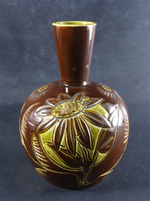 ANTIQUE SAMUEL LEAR Art Pottery Vase Aesthetic Movement Christopher ...