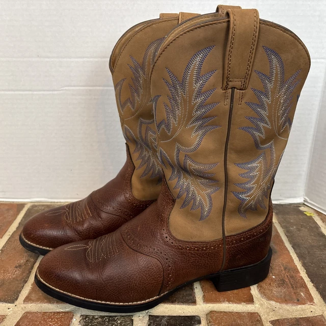 ARIAT HERITAGE STOCKMAN Western Work Boots Size 10EE Style # 10002252 ...