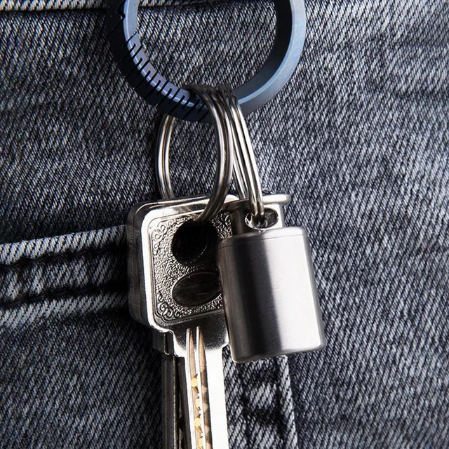 MINI BOX KEYCHAIN Container Bottle Case Water Resistant Tea $21.16 ...