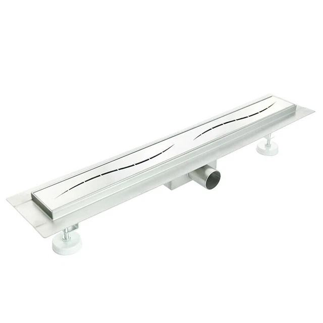 EDELSTAHL DUSCHRINNE ABLAUFRINNE 110 cmCM ABFLUSSRINNE SIPHON ...