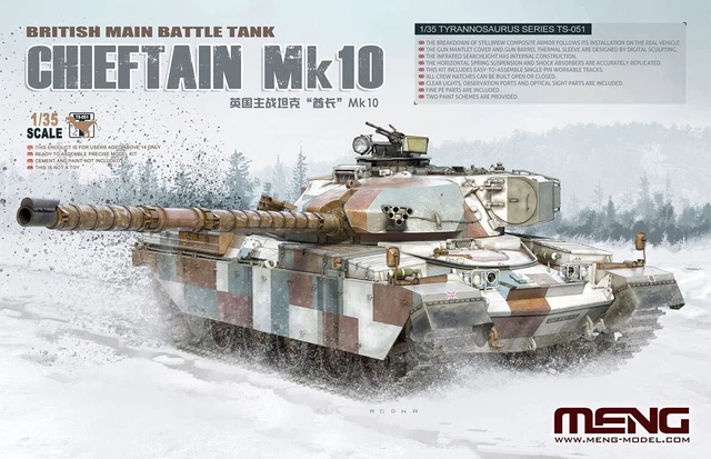MON MODEL 1/35 British Army Main Battle Tank Chieftain Mk.10 Plastic ...